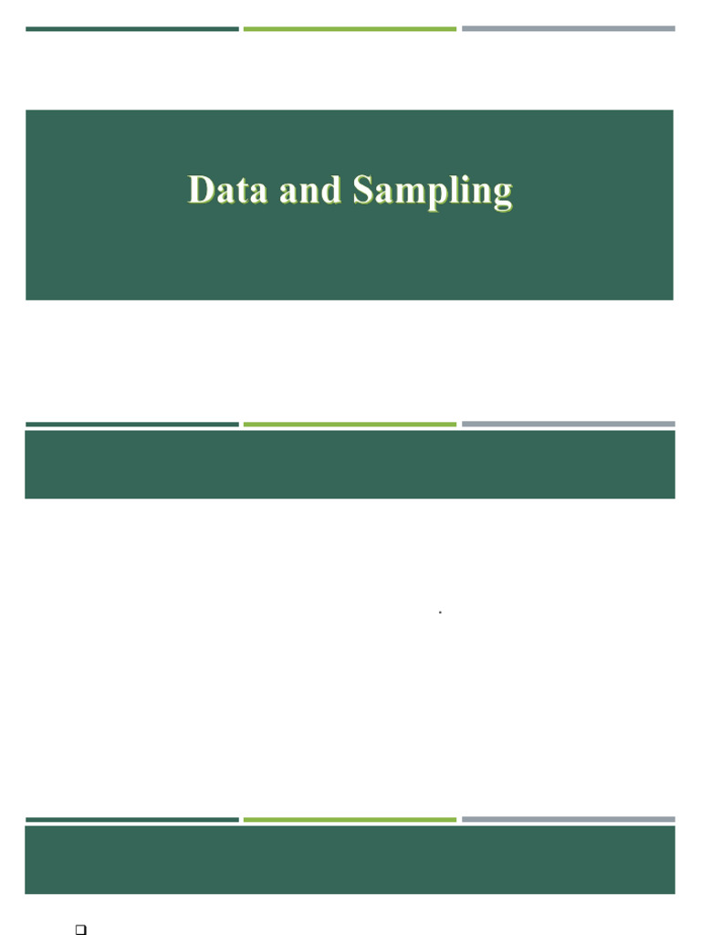 EDA Prelim Week 2 Sampling | PDF