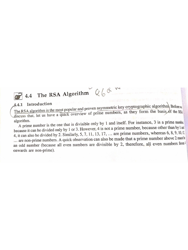 RSA + Diffe Helman Key Notes CNS | PDF