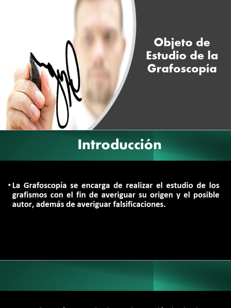 Tema 1.2.objeto de Estudio de La Grafoscopía | PDF