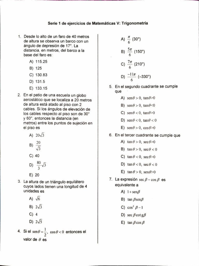 Trigonometria Enp | PDF