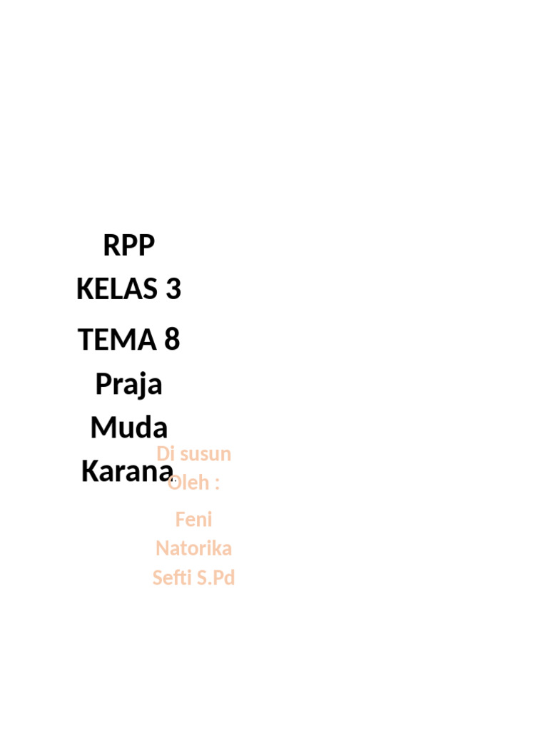RPP Kelas 3 Fix | PDF