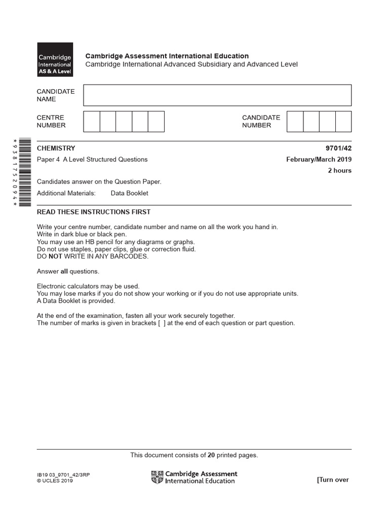Cambridge International Advanced Subsidiary and Advanced Level | PDF