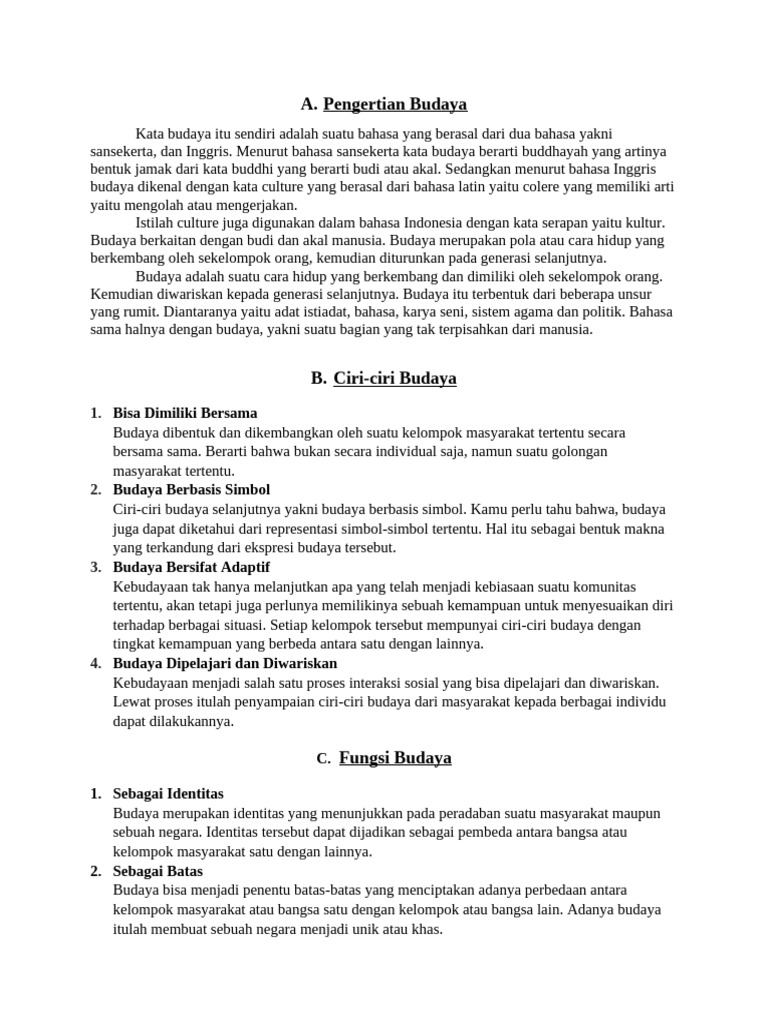 LK Pengertian Budaya | PDF