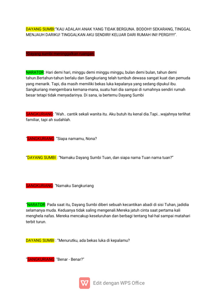 Dayang Sumbi - "K-Wps Office | PDF