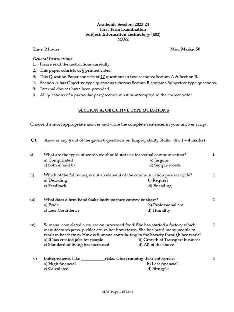 General Instructions | PDF