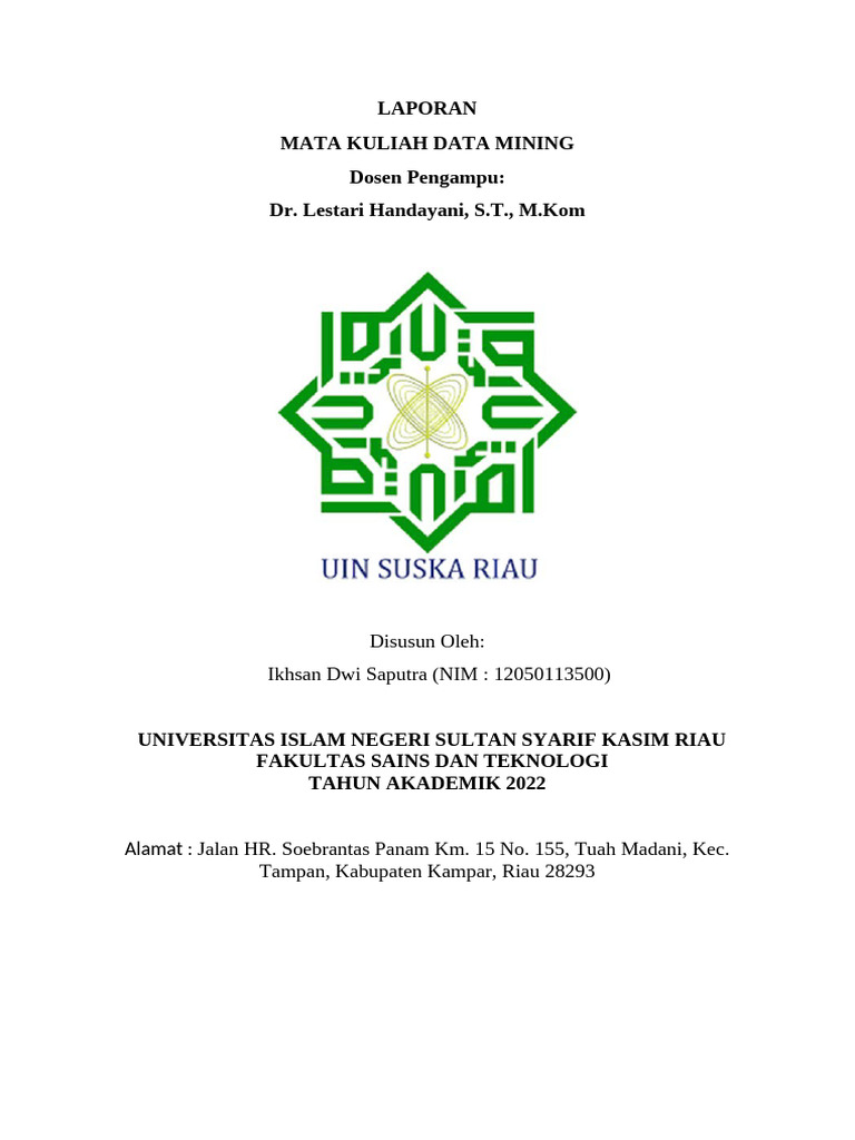 Laporan Data Mining | PDF