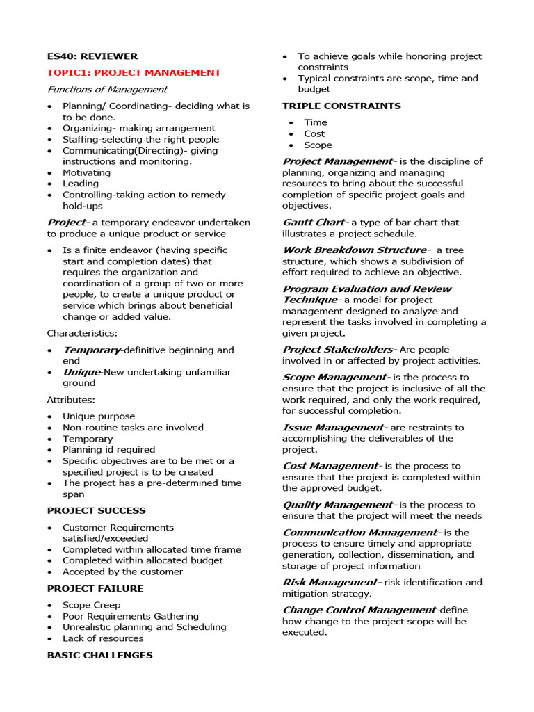 ES40 Compiled Notes | PDF