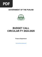 Budget Call Circular - 2025-26 | PDF | Government Budget | Infrastructure
