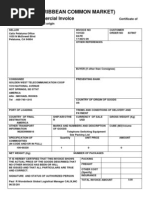 CARICOM Invoice Template Overview | PDF | Invoice | Cargo