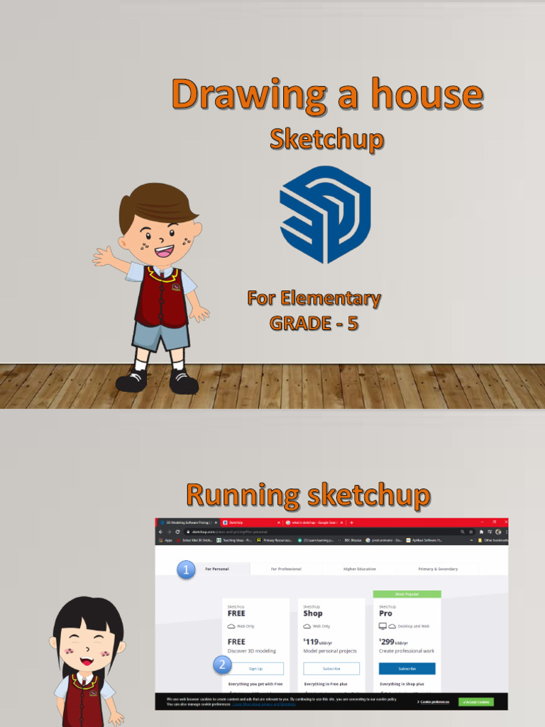 Grade 5 ICT - Drawing Table and A Cup Using SketchUp | PDF