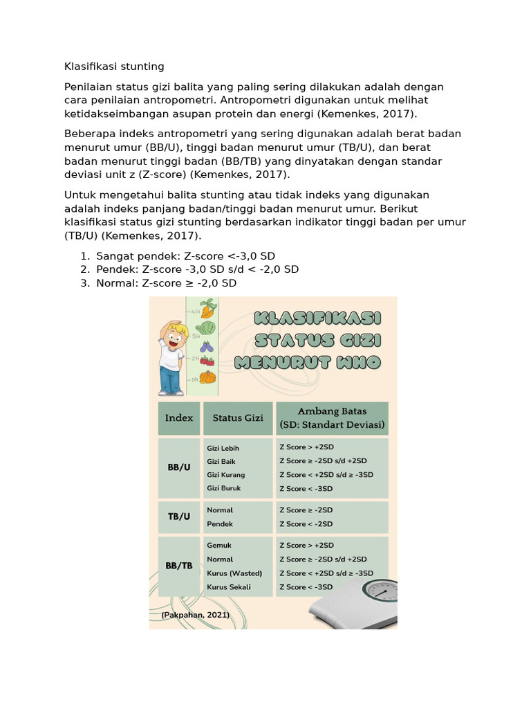 Klasifikasi Stunting | PDF