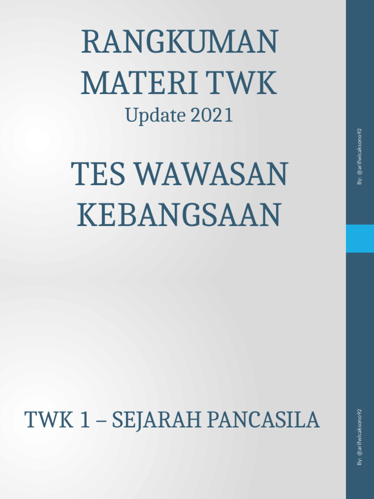 Rangkuman Materi TWK 2021 | PDF
