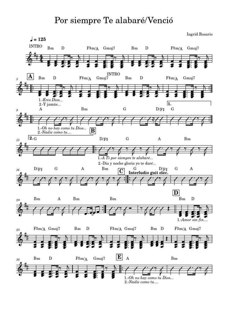 Por Siempre Te Alabare Vencio Ingrid Re Mayor | PDF