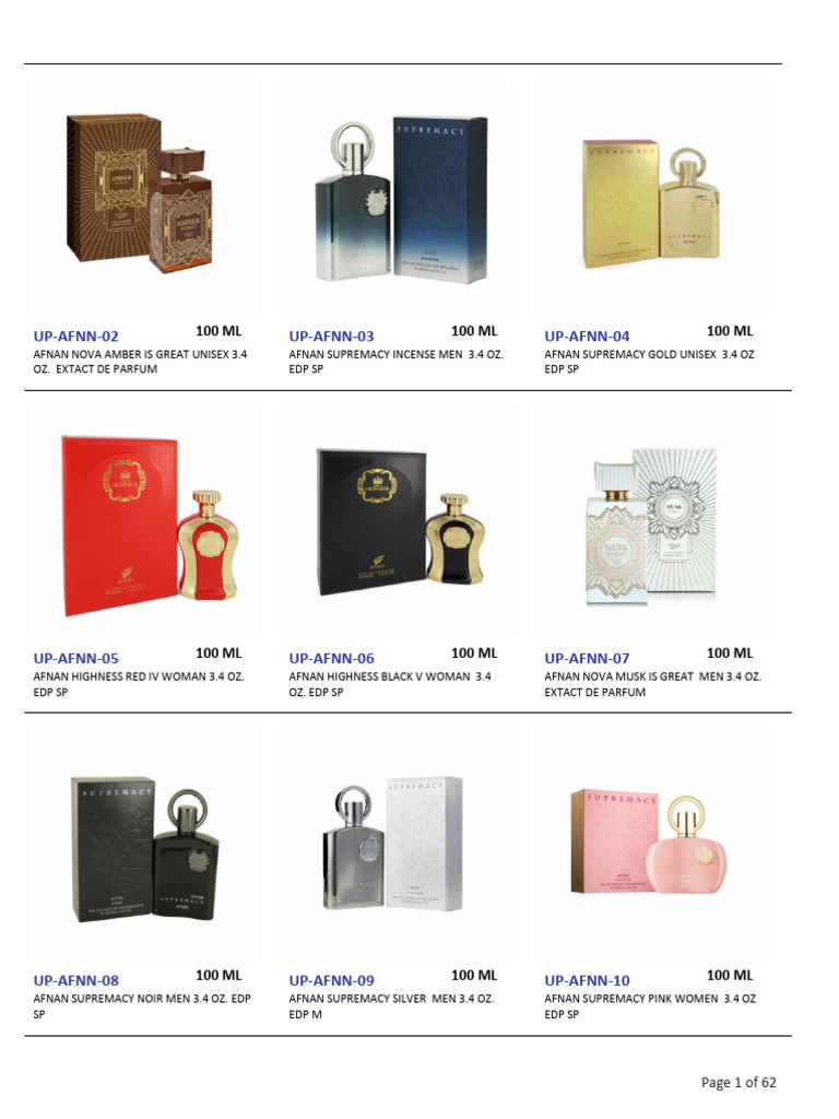 Catalogo Perfumes Árabes | PDF