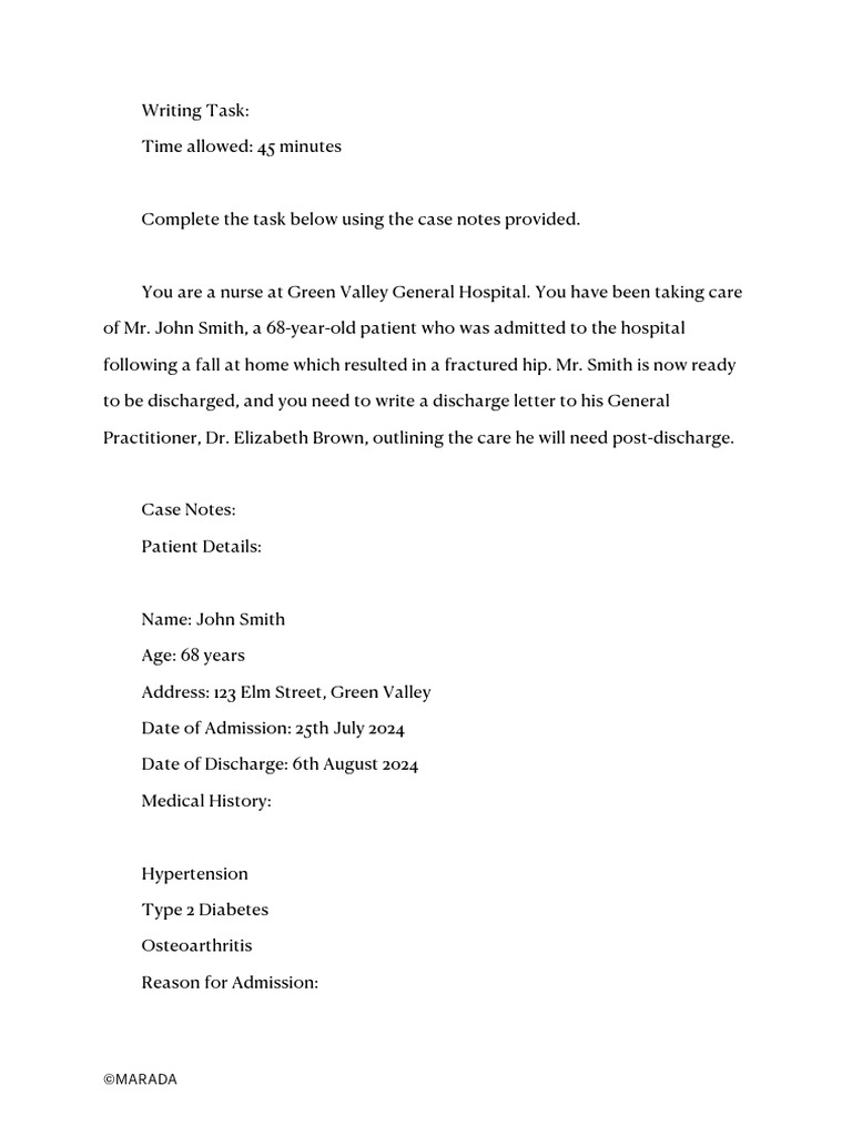 Oet Writing Task 1 | PDF