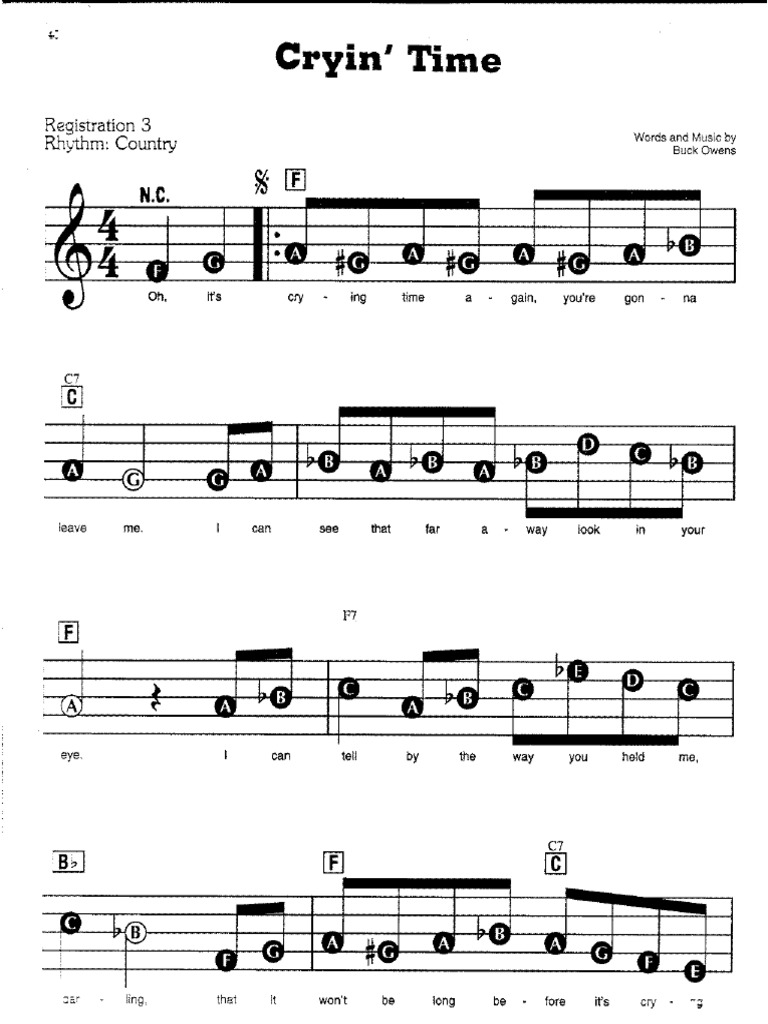 Buck Owens - Crying Time | PDF