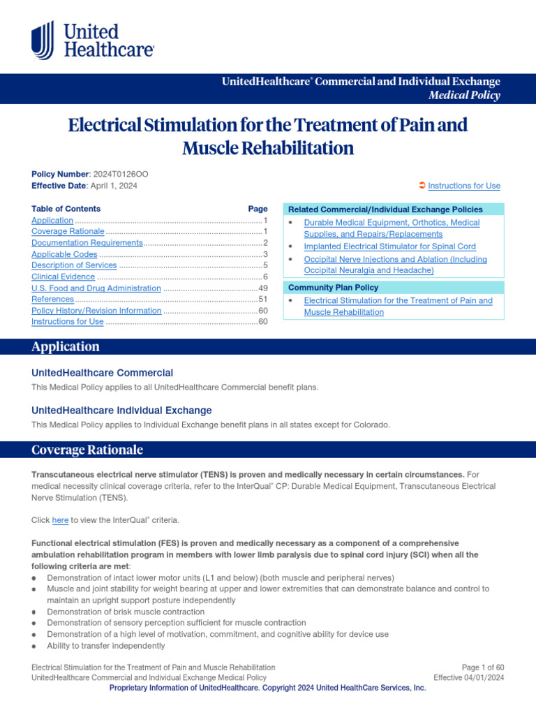 Electrical Stimulation Treatment Pain Muscle Rehabilitation | PDF ...