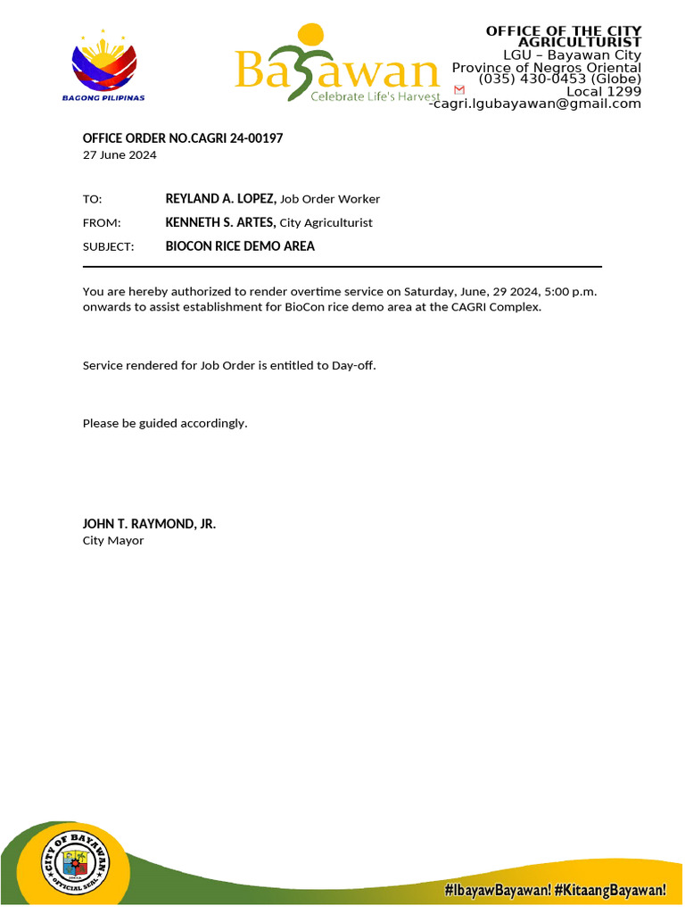 Office Order Format | PDF