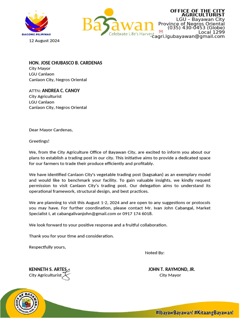 New Letterhead Bayawan With BP Logo | PDF