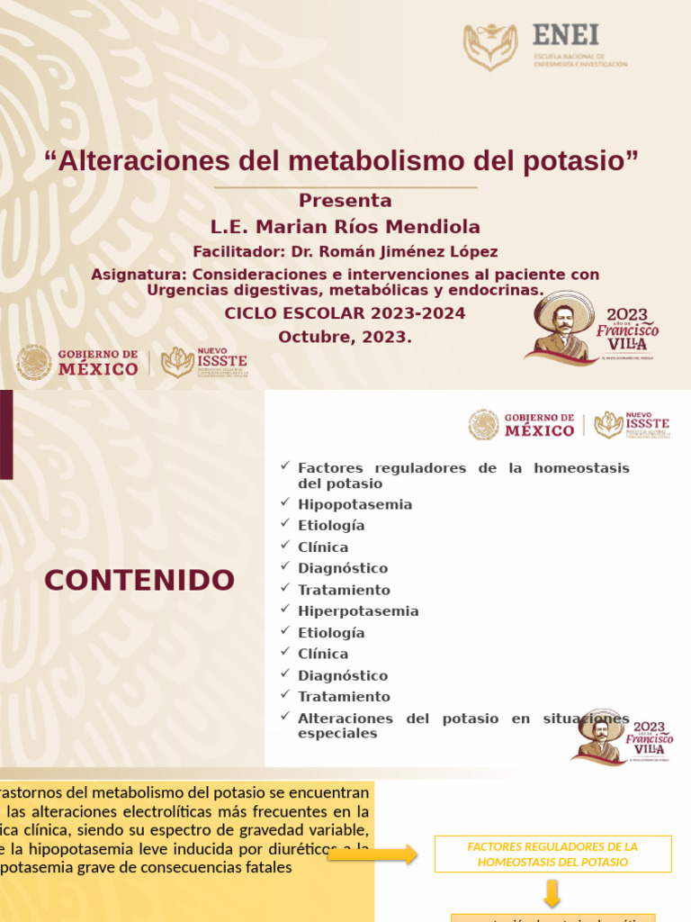Alteracion Del Metabolismo Del Potasio | PDF