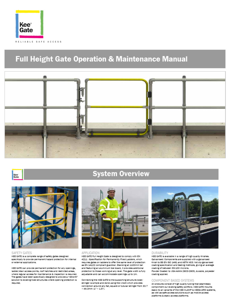 Kee Gate Full Height Gate o M Manual | PDF