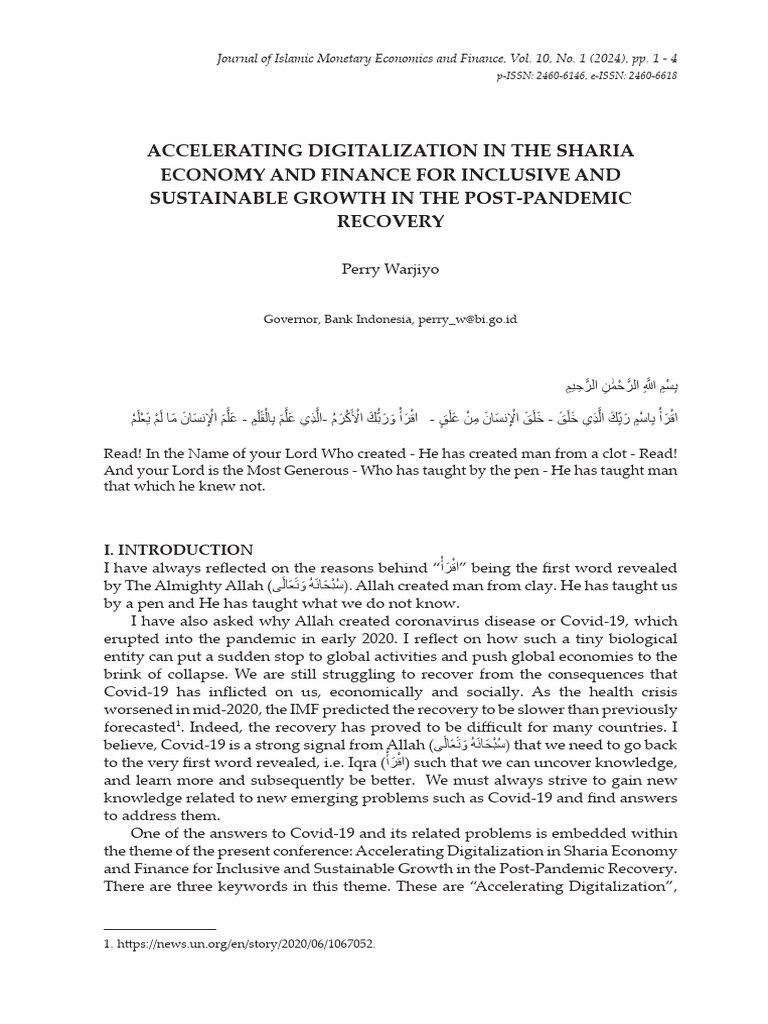 Accelerating Digitalization in The Sharia Economy and Finance For ...