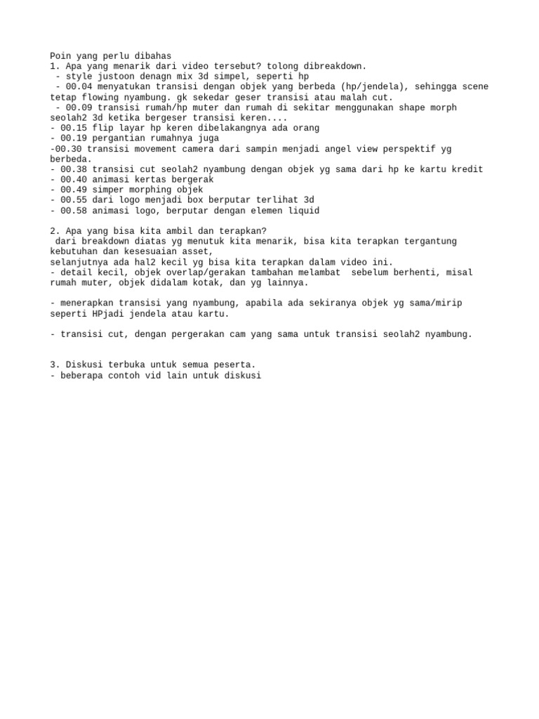 Note Traininganim Review Projek External - 0914 | PDF