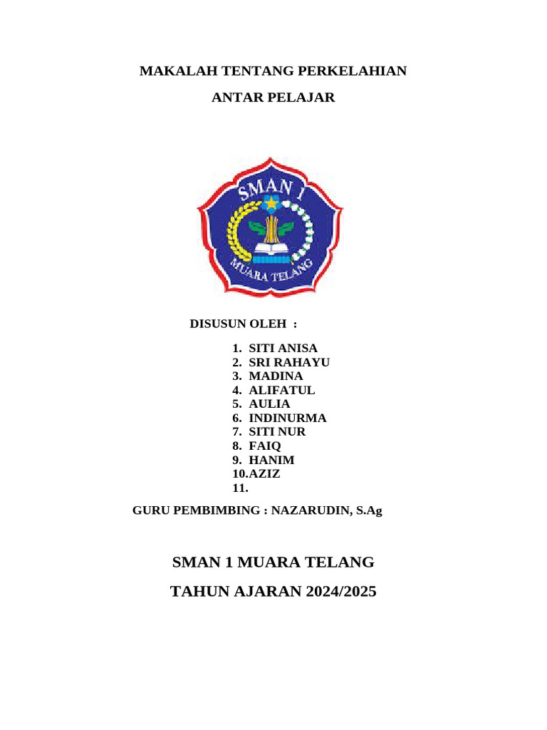 Makalah Tentang Perkelahian | PDF