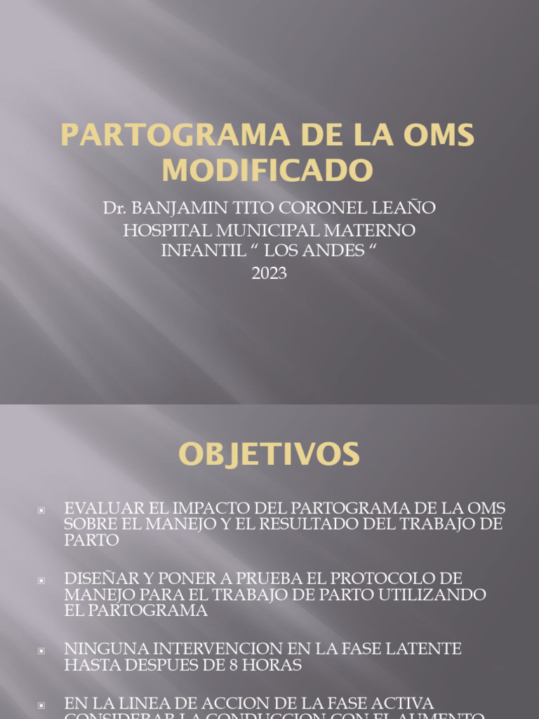 Partograma de La Oms Modificado | PDF