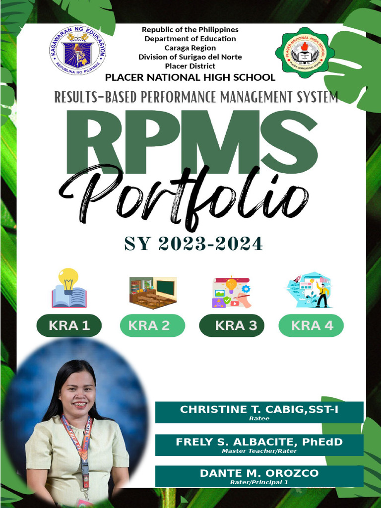 E RPMS PORTFOLIO Design 1 2023 2024 - DepEdClick | PDF | Learning | Pedagogy