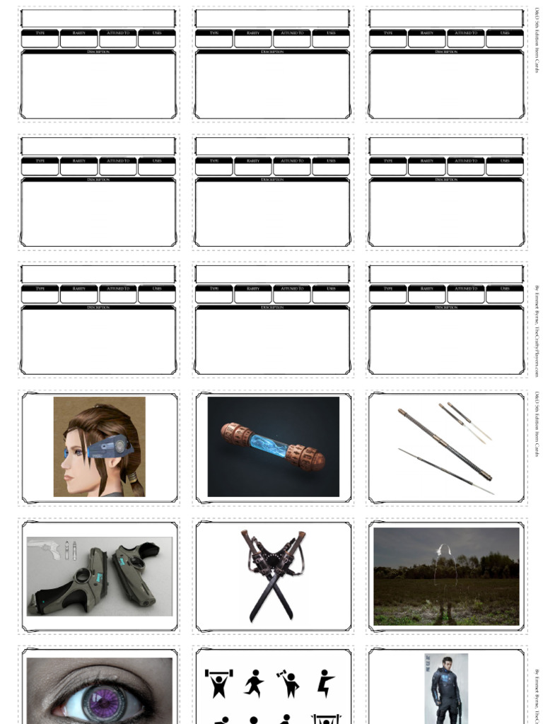 Package and Equipment Cards | PDF