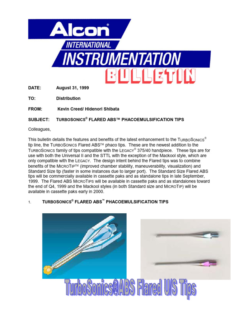 Legacy Tips-Fluidics-Phaco Dynamic | PDF | Ophthalmology