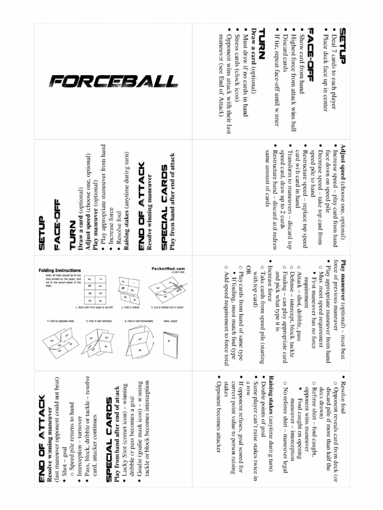 Forceball Pocketmod - Guide | PDF