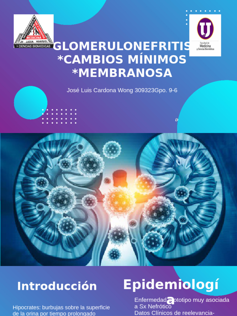 Glomerulonefritis Por Cambios Mínimos y Membranosa | PDF