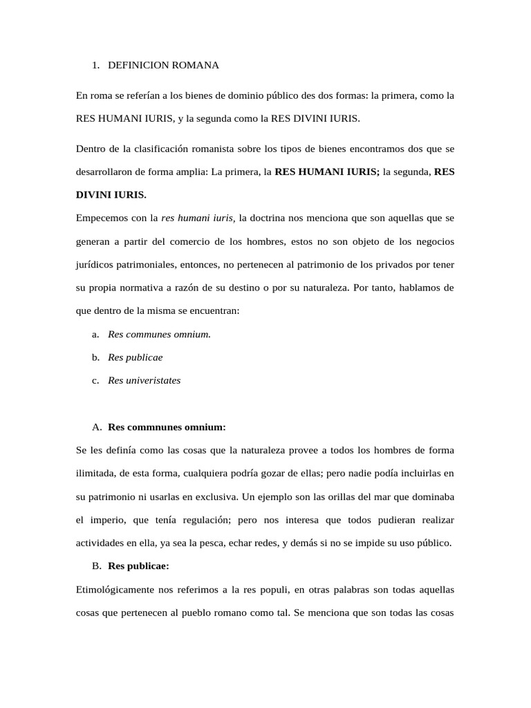 Bienes de Dominio Público: Definiciones y Características | PDF ...