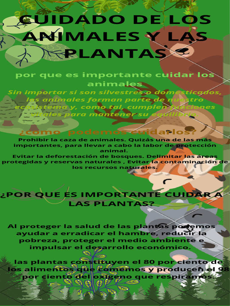 Cuidado de Los Animales y Las Plantas | PDF