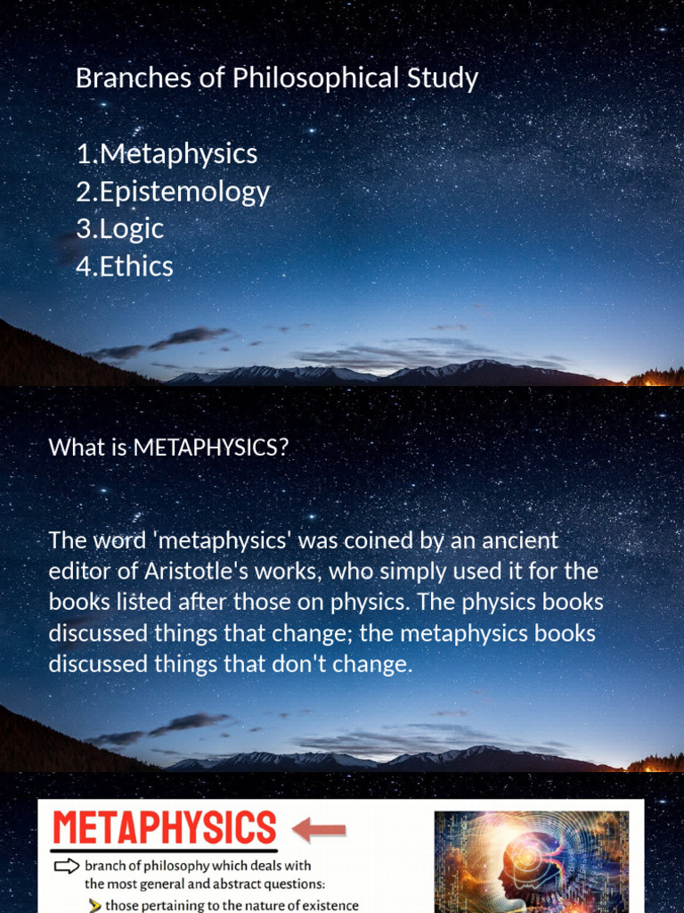 Branches of Philosophical Study | PDF