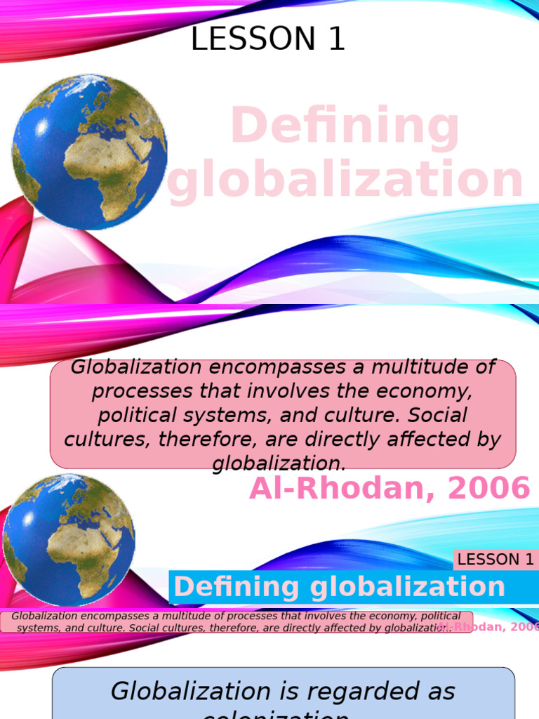 Globalization-Lesson 1 | PDF | Globalization | Global Politics