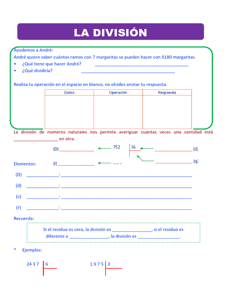 Ejercicios de DIVISION | PDF | Matemáticas | Hogar, jardinería y bricolaje