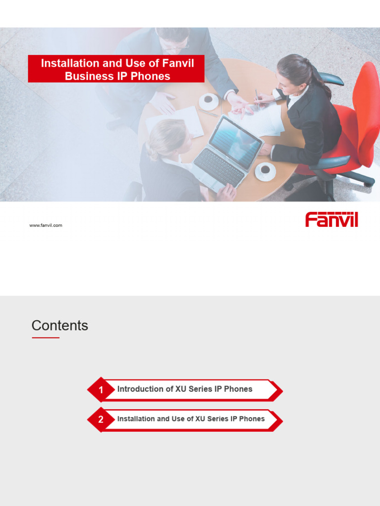 7.installation and Use of Fanvil Business IP Phones | PDF