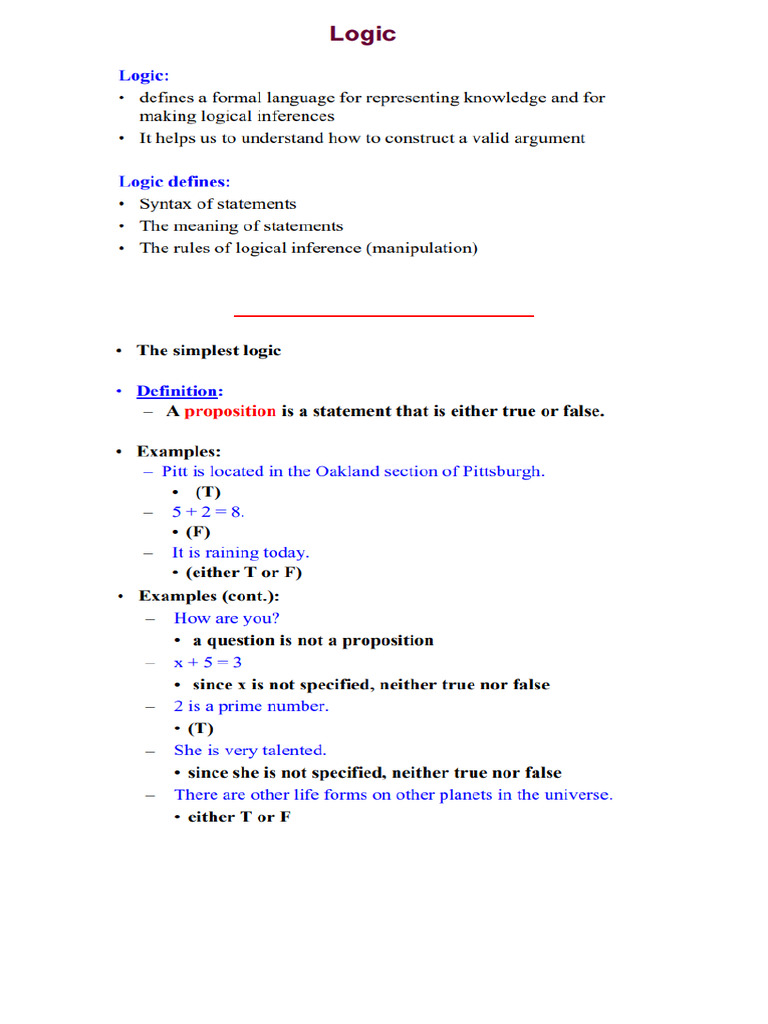 Propositional Logic | PDF