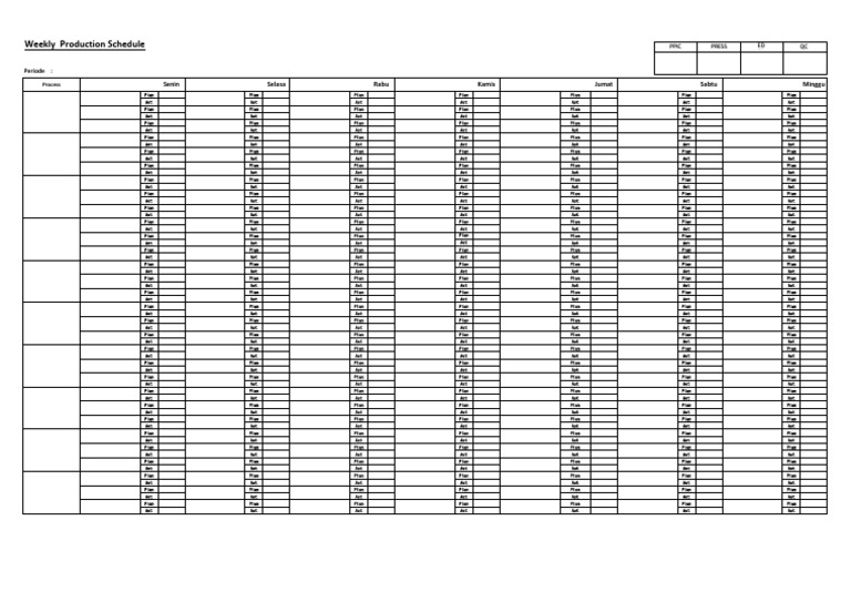Weekly Production Schedule | PDF