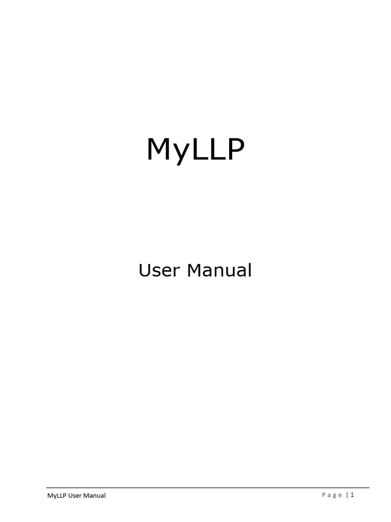 MyLLP Manual - Annual Declaration | PDF