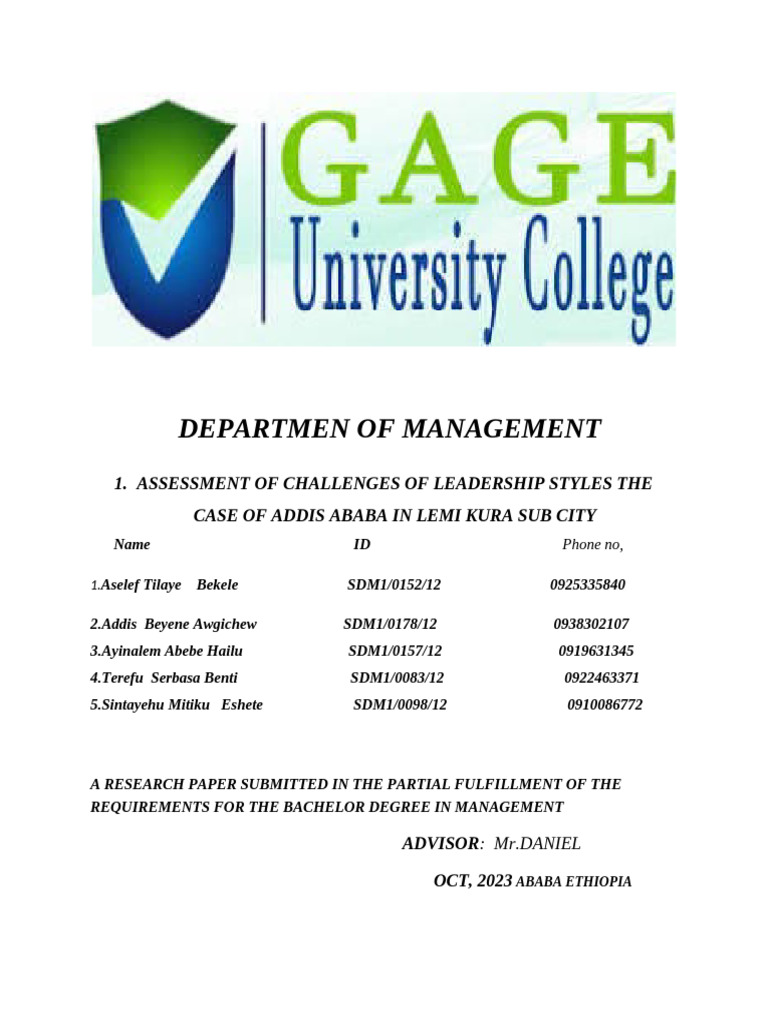 Aynalem and Her Freinds Final Research Ready To Print Out1111 | PDF