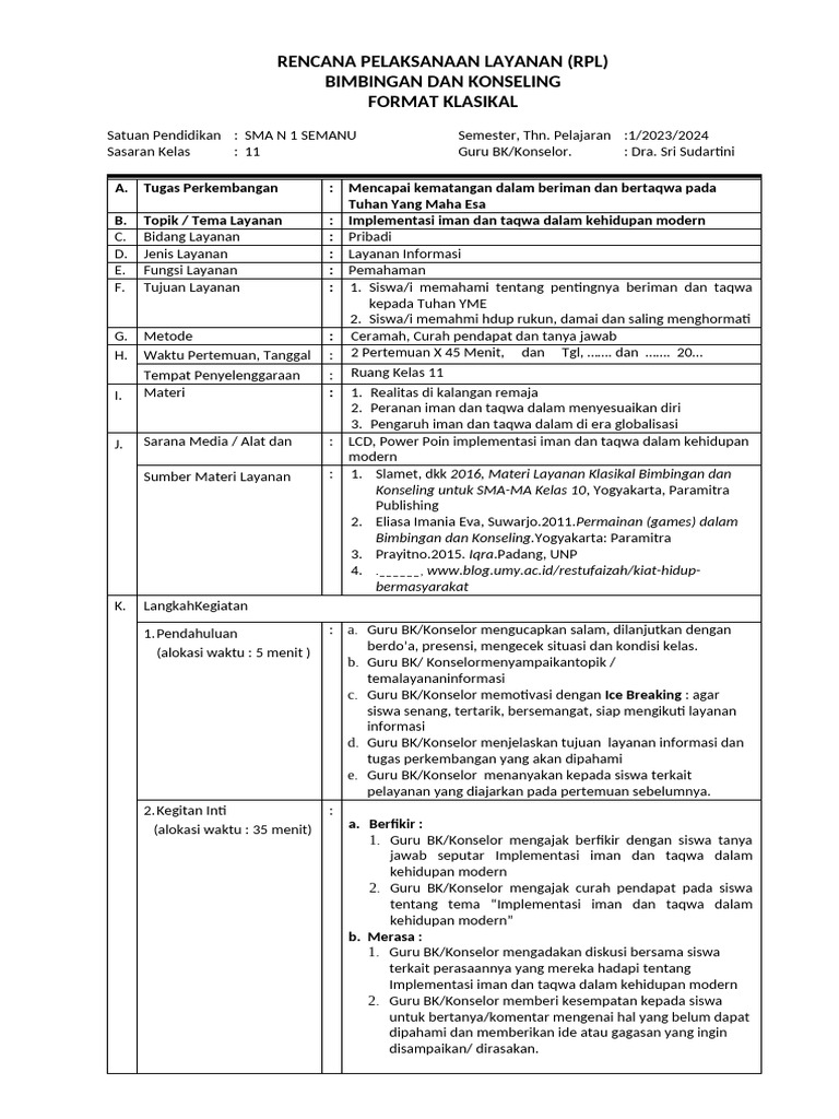 RPL BK Kerjasama Antar Umat Beragama | PDF