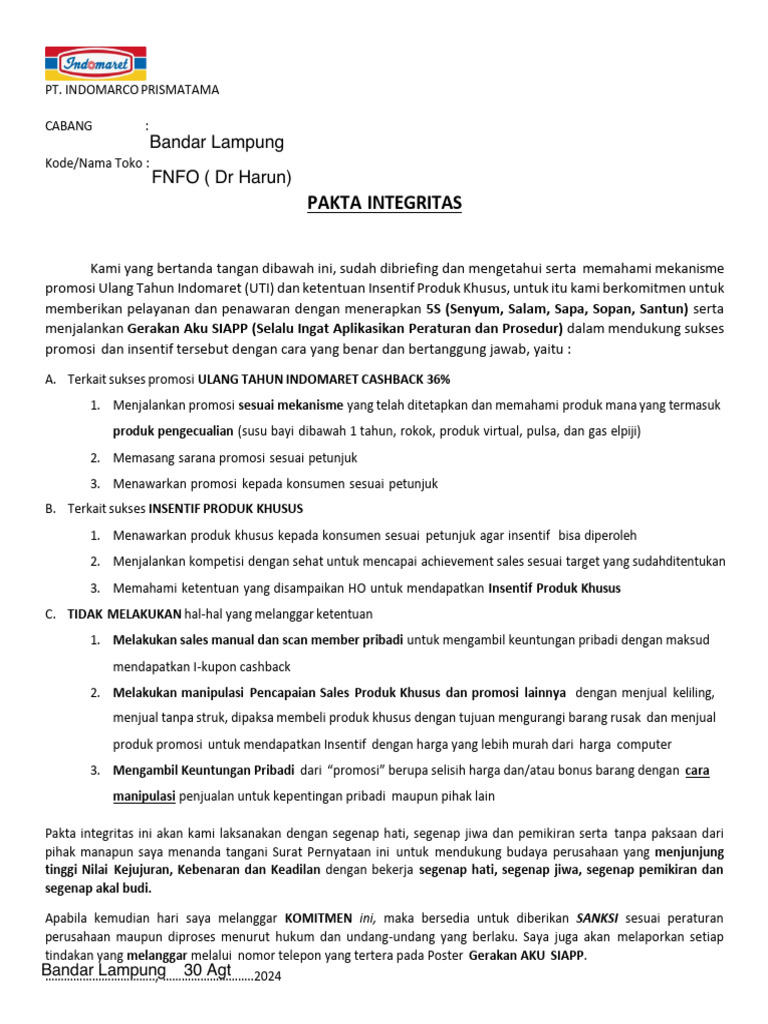 Fakta Integritas | PDF