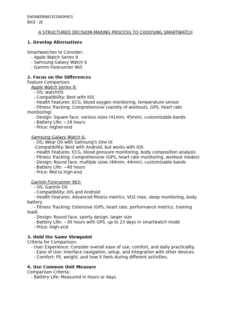 A STRUCTURED DECISION | PDF