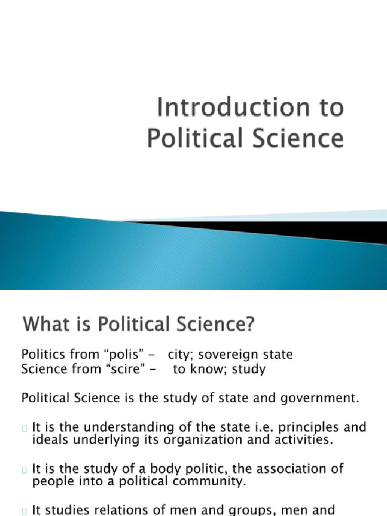 Political Science and The Study of Politics | PDF