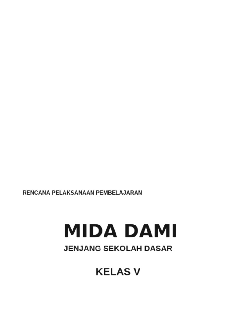 RPP Mida Dami KLS 5 | PDF