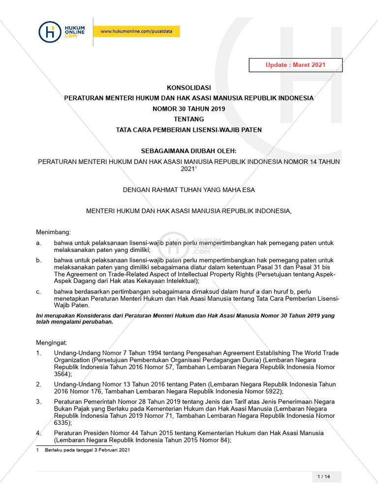 PERMEN_KUMHAM_30_2019_KNS | PDF